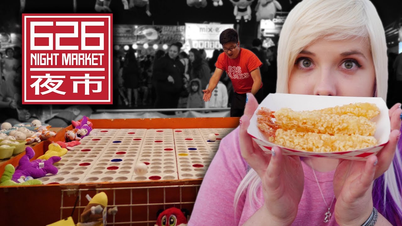 Carnival games and Asian food at 626 Night Market! - YouTube