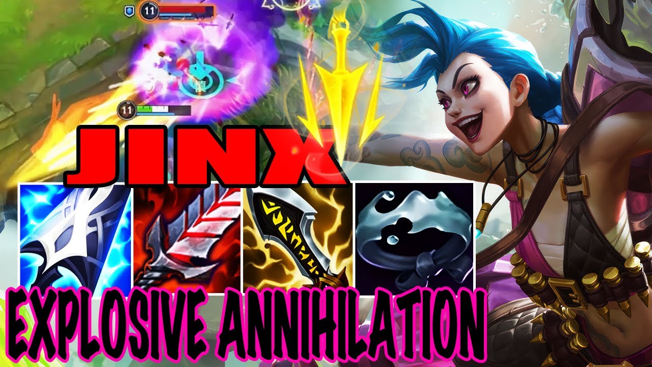 WILD RIFT JINX ADC GAMEPLAY | EXPLOSIVE ANNIHILATION - JINX BUILD RUNES ...