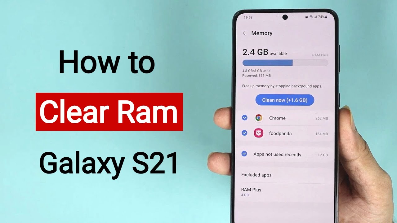 How to Clear Ram or Memory in Samsung Galaxy S21 - YouTube
