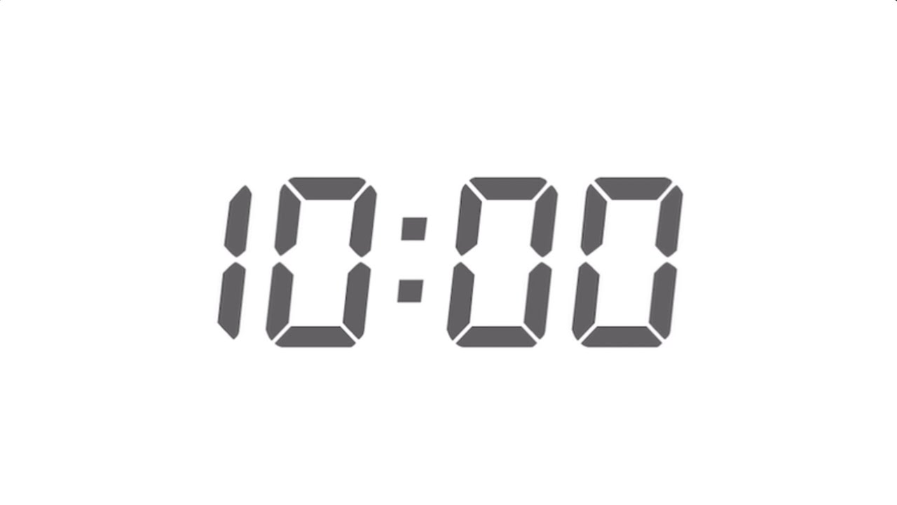 Minimal Time - 10 Minute | Digital Time | Simple game countdown⏱ - YouTube