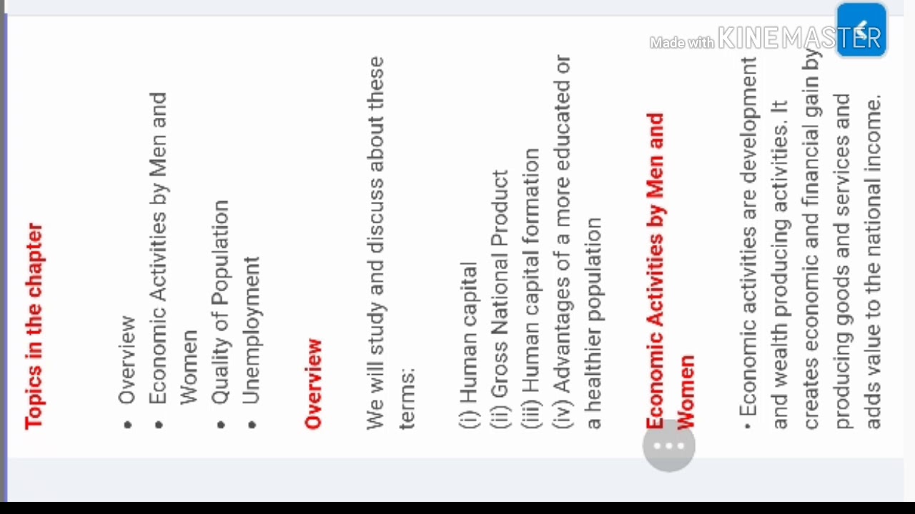 People as resource notes || economic class 9 chapter 2 notes - YouTube