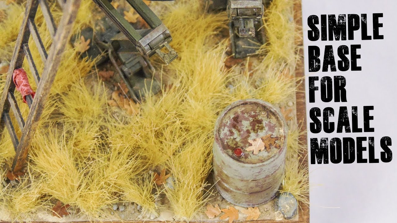 How to make an autumn/fall base for scale models - YouTube