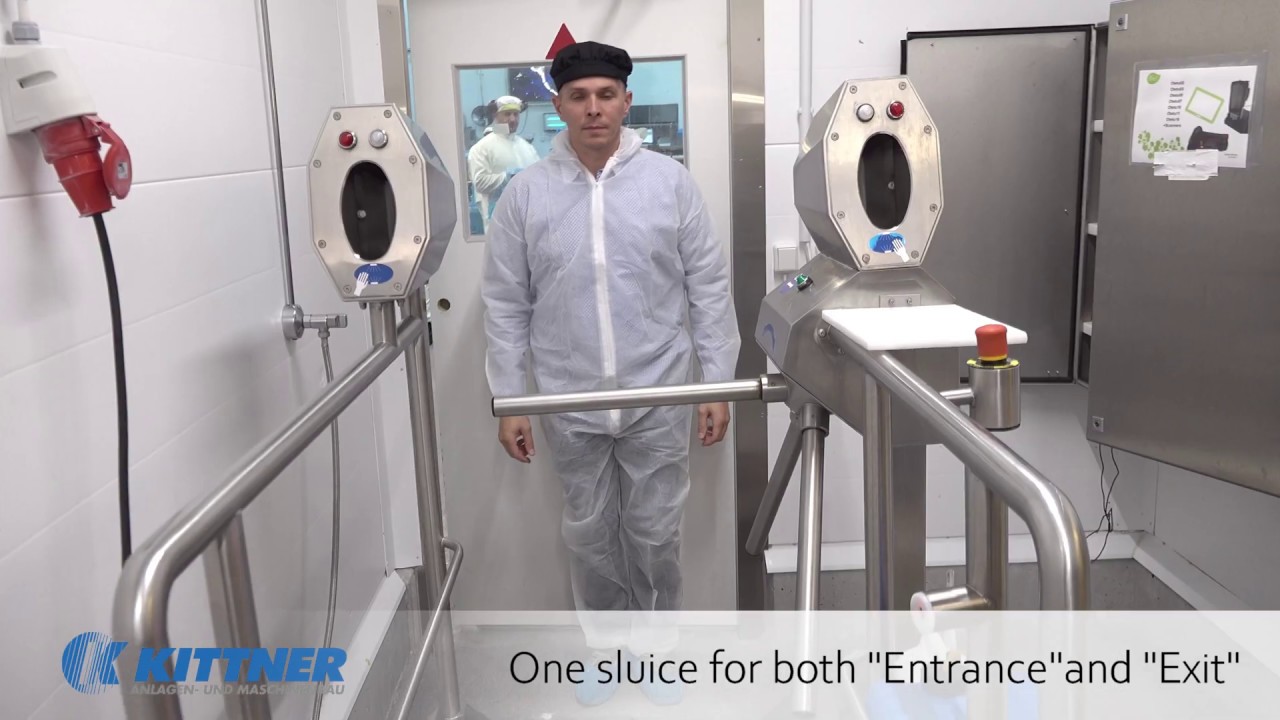 Ergonomic Hygienic Sluice - Sole cleaning and Hand Disinfection - YouTube