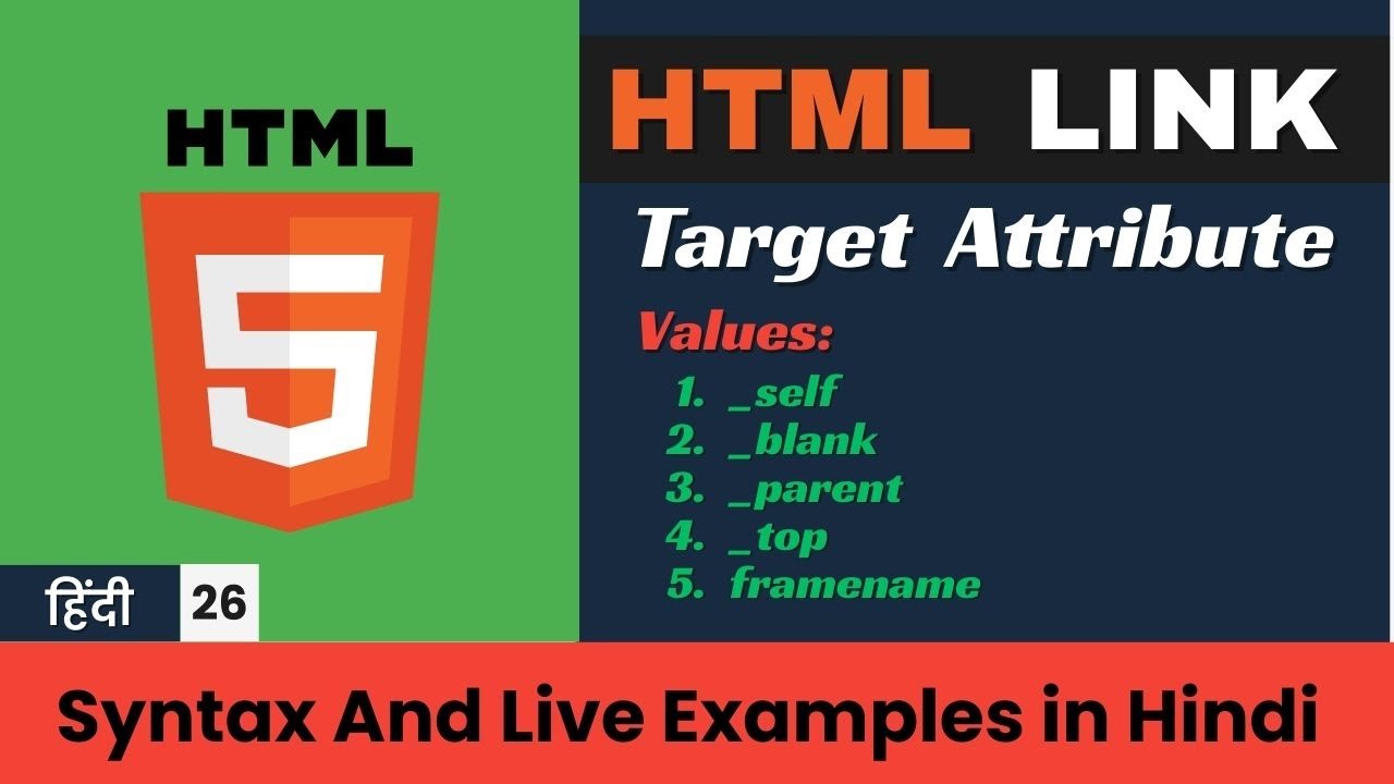 #26 HTML Target Attribute Explained | HTML Target Values Tutorial for Beginners - YouTube