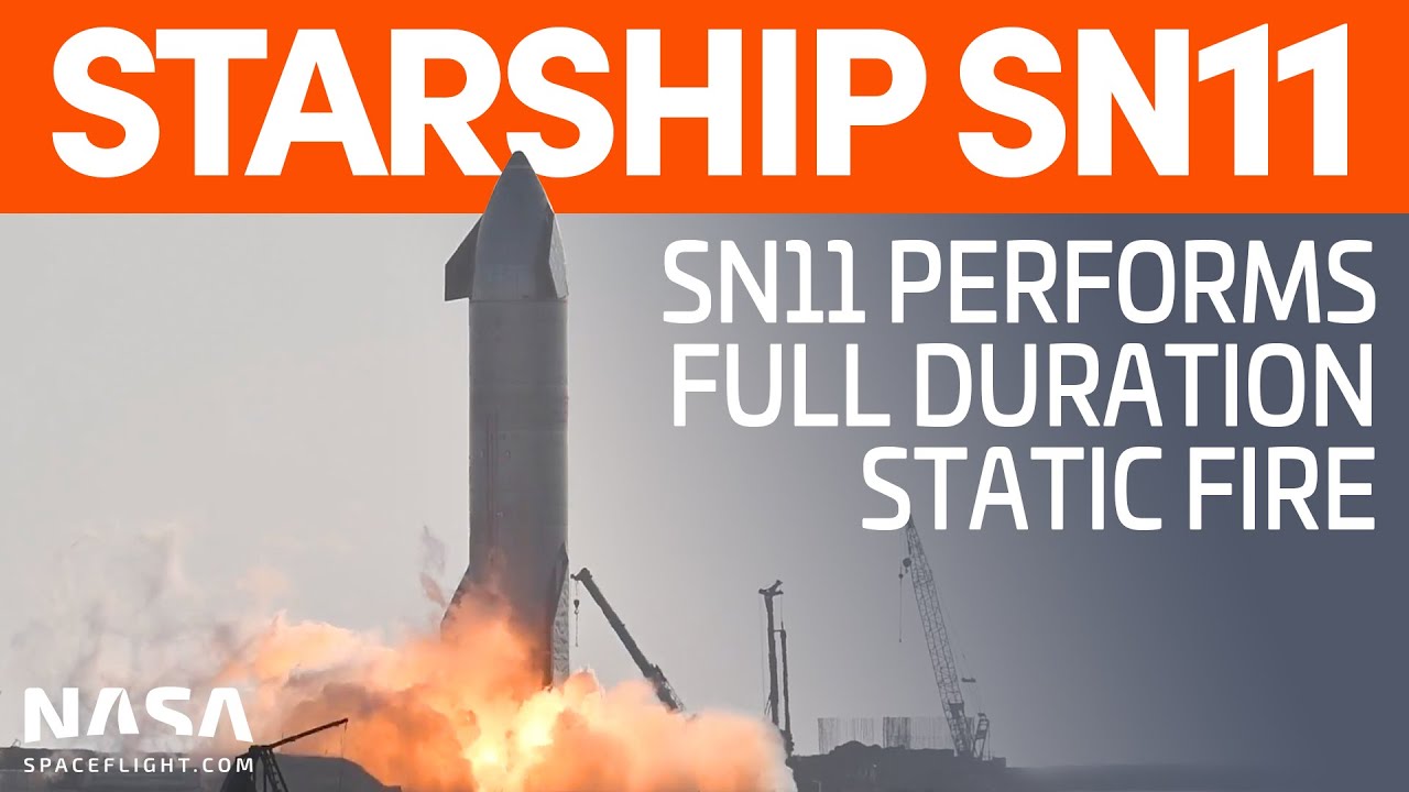 Starship SN11 Static Fire Test | SpaceX Boca Chica - YouTube