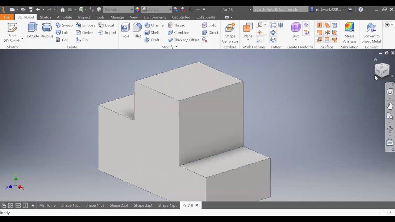 CAD Oblique View Part 1: Cabinet View - YouTube