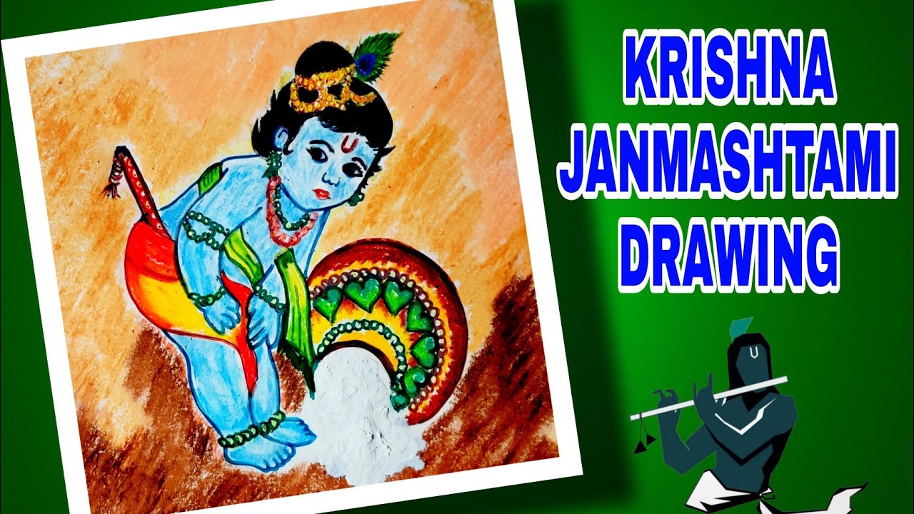 Janmashtami Drawing For Competition | Janmashtami Poster | Krishna ...