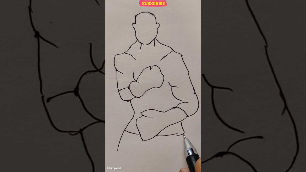 🥊Boxing Player🥊 How to draw a boxing Player | easy boxer drawing ...