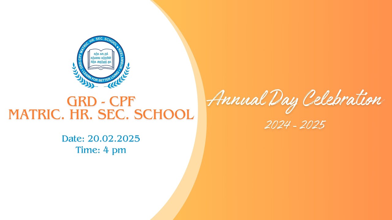 GRD - CPF SCHOOL ANNUAL DAY CELEBRATION - YouTube