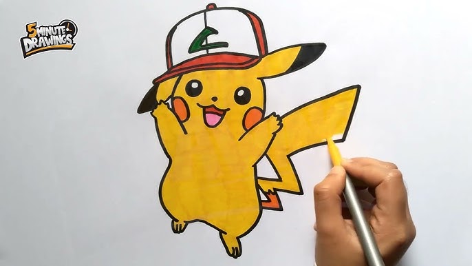 Dibujo De Pikachu Con Sombrero