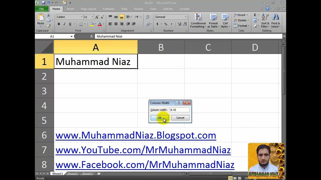 43 Controlling Column Width - YouTube