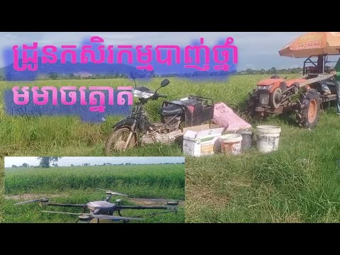 ដ្រូនកសិរកម្មបាញ់ថ្នាំមមាចត្នោត 16L - YouTube