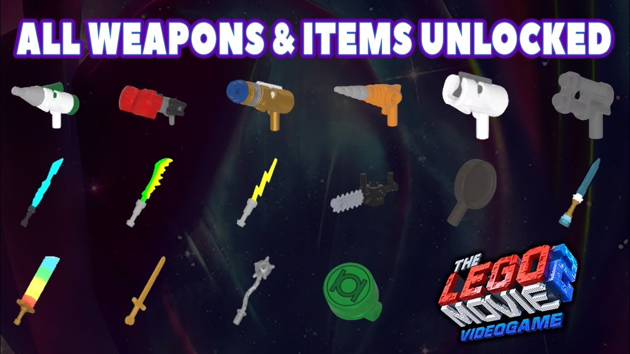All Weapons & Items Unlocked - The LEGO Movie 2 Video Game - Complete ...