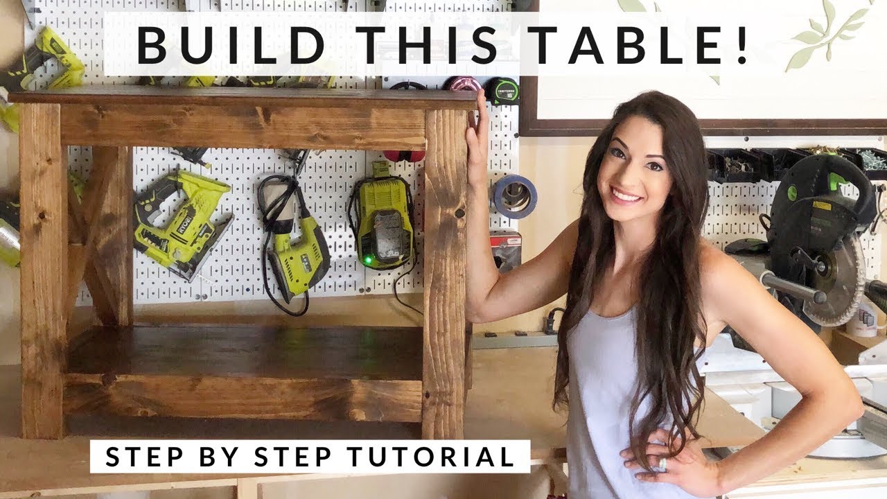 DIY How To Build A Console Table - YouTube