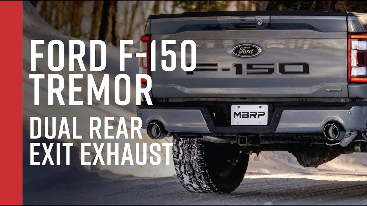 2021+ FORD F-150 TREMOR // MBRP 3" Cat-Back, Dual Rear Exit Exhaust ...