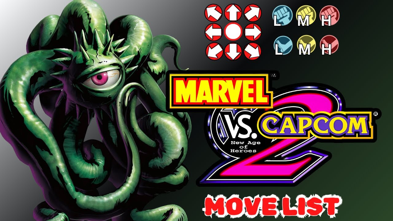 MvC2 - Shuma Gorath Move List - YouTube