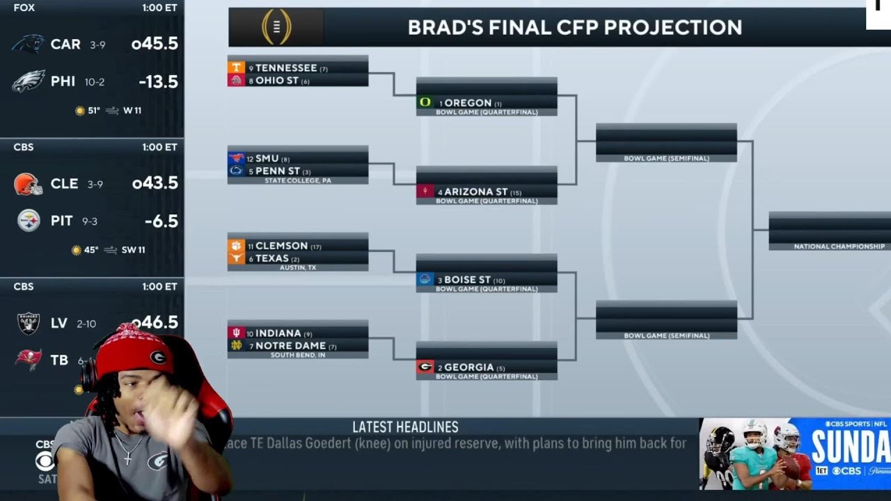 TOLD YA!!! CFP Final Rankings Lookahead- Alabama Projected To MISS ...