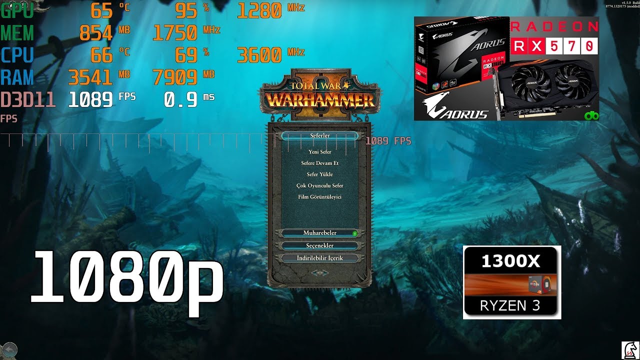 Total War: Warhammer II BENCHMARK FPS TEST FULL HD [1080p] - Rx 570 ...