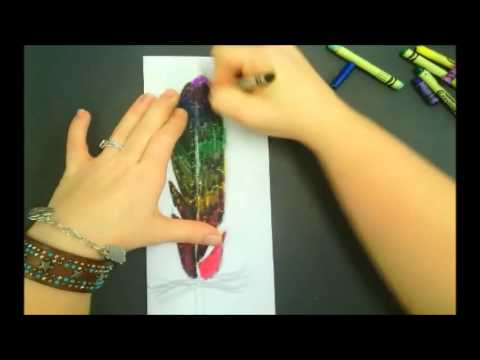 Scratch art feather - YouTube