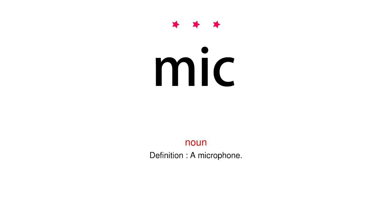 How to pronounce mic - Vocab Today - YouTube