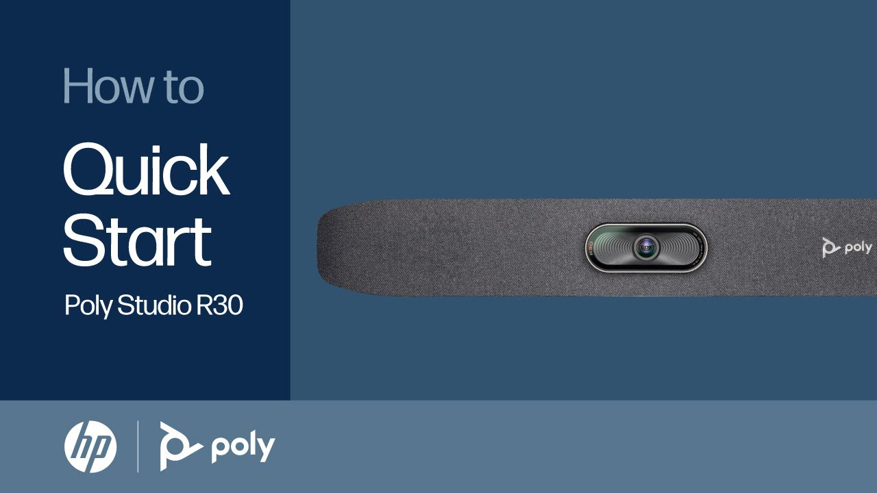 Poly Studio R30: Setup & Quick Start | Accessories | HP Support - YouTube