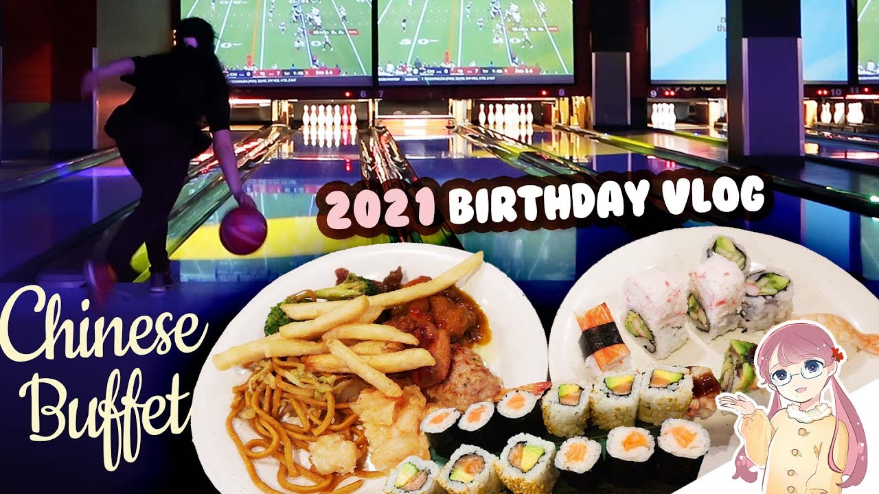 CHINESE BUFFET & ROUND1 Bowling as First Time Beginner Food Vlog - YouTube
