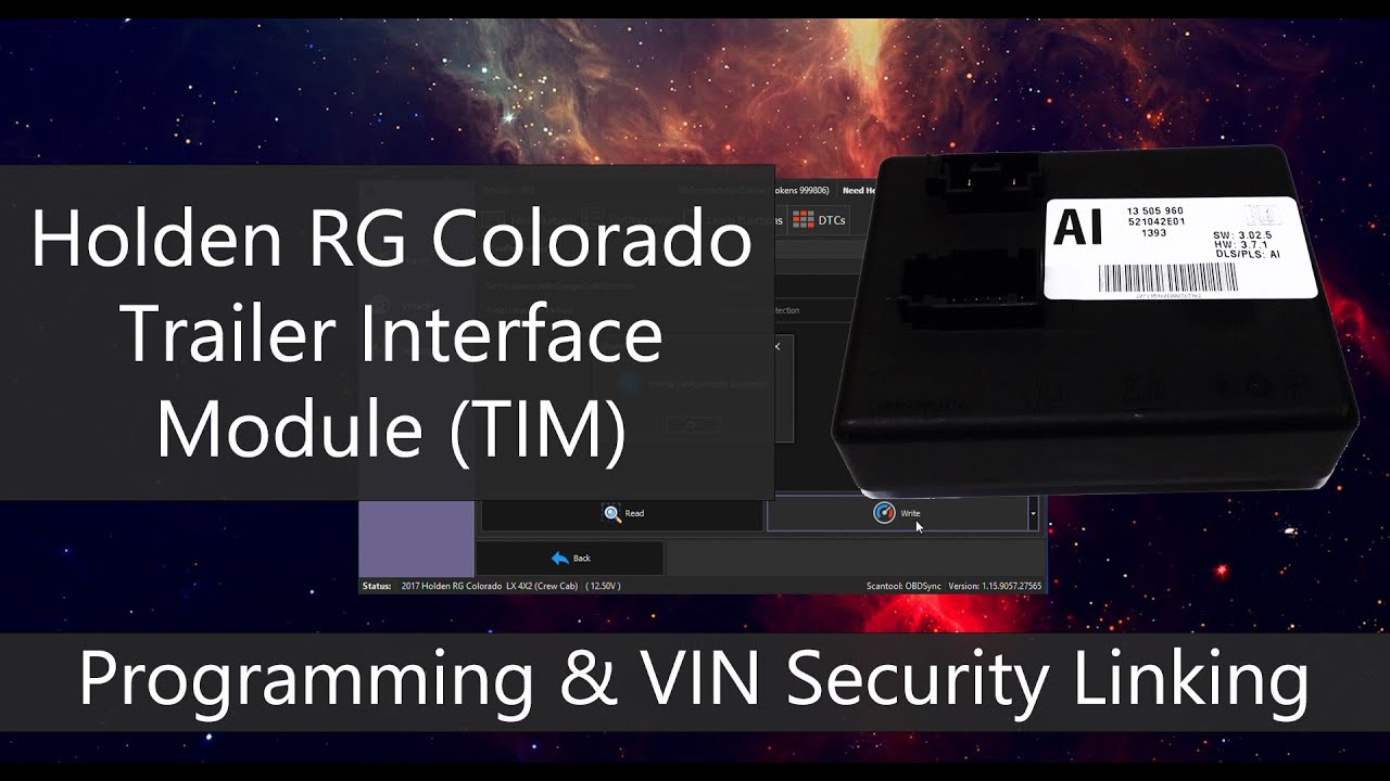 Holden RG Colorado Trailer Interface Module Replacement Programming and ...