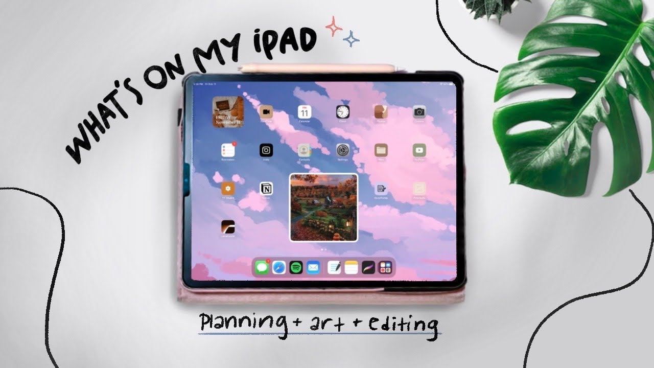 what's on my ipad pro 💞 productive + aesthetic | digital art, planning ...