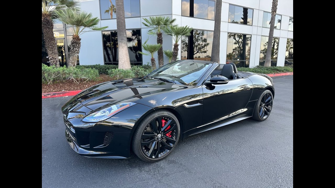 SOLD 2014 Black Jaguar Convertible F Type S - YouTube