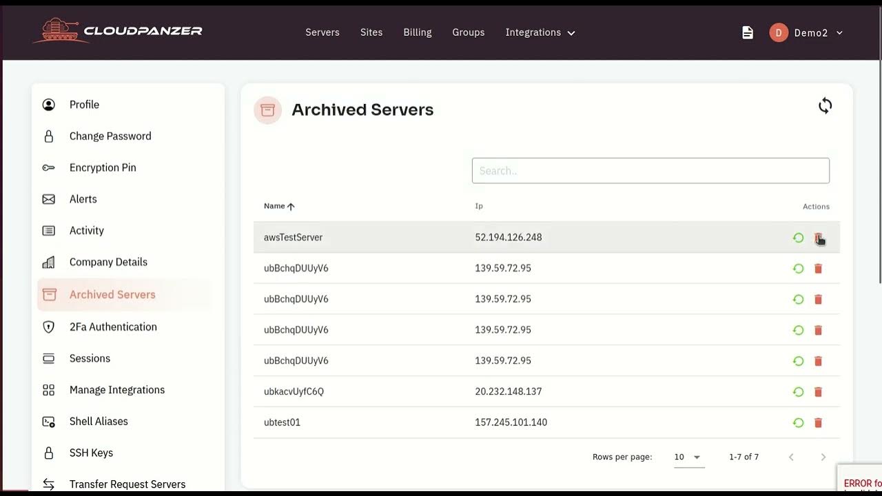 How to delete server permanently through Cloudpanzer? - YouTube