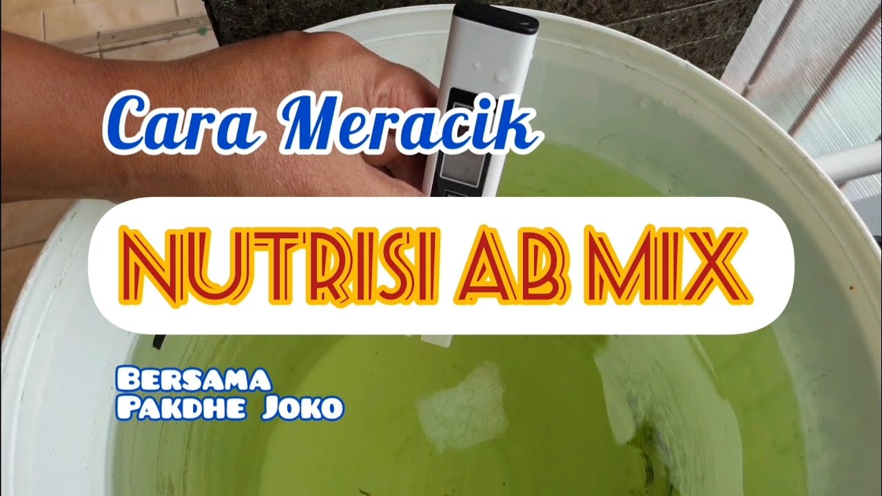 CARA PRAKTIS MERACIK/ Membuat NUTRISI AB MIX untuk Tanaman Hidroponik ...