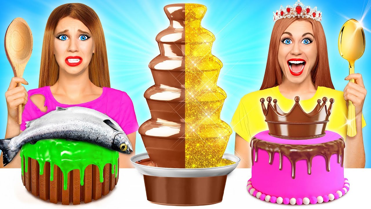 Chica Rica vs Chica Pobre Desafío De Fondue De Chocolate | Situaciones ...