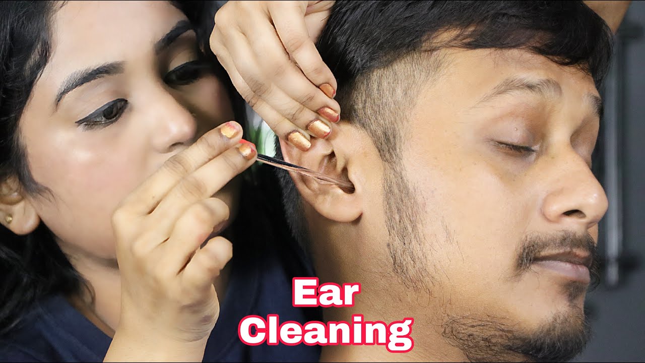Ear Cleaning With Oil | Ear Fingering by Indian Lady | Neck Carcking ...