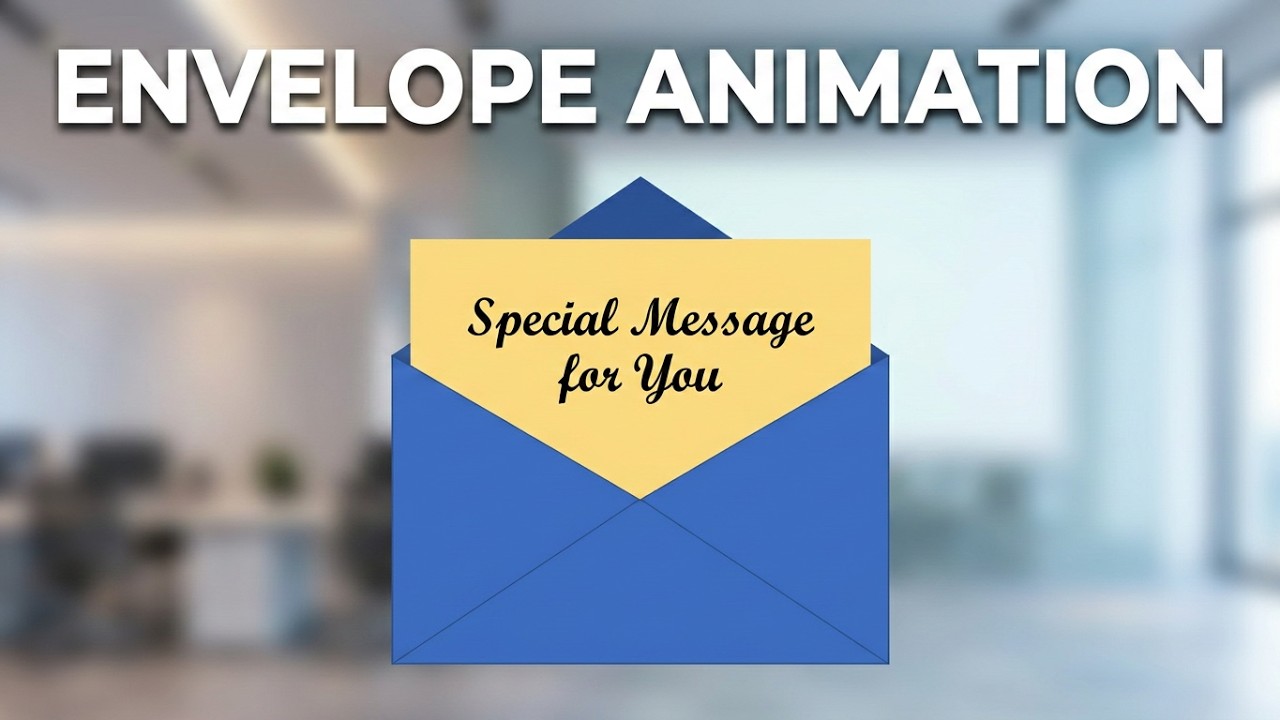 Envelope Opening Animation in PowerPoint | Card Reveal Effect Tutorial ...