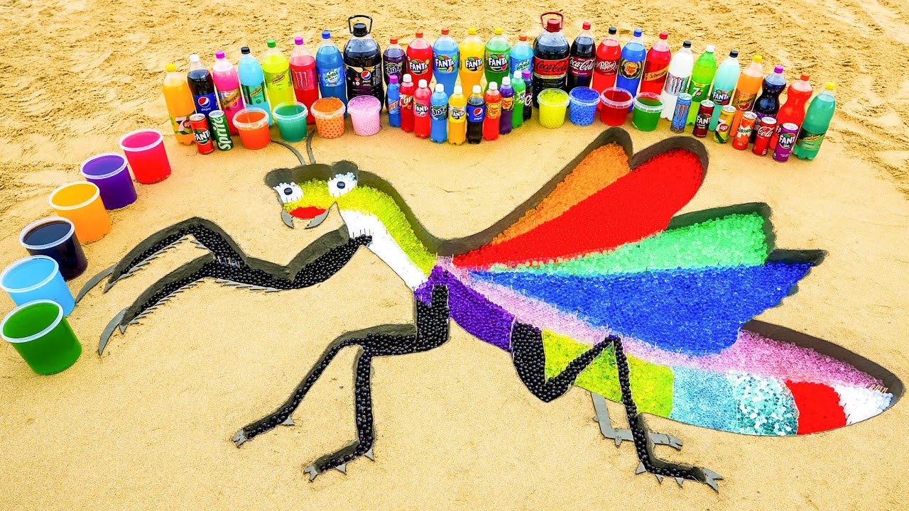 How to make Rainbow Mantis with Orbeez Colorfull, Pepsi, Fanta, Coca ...