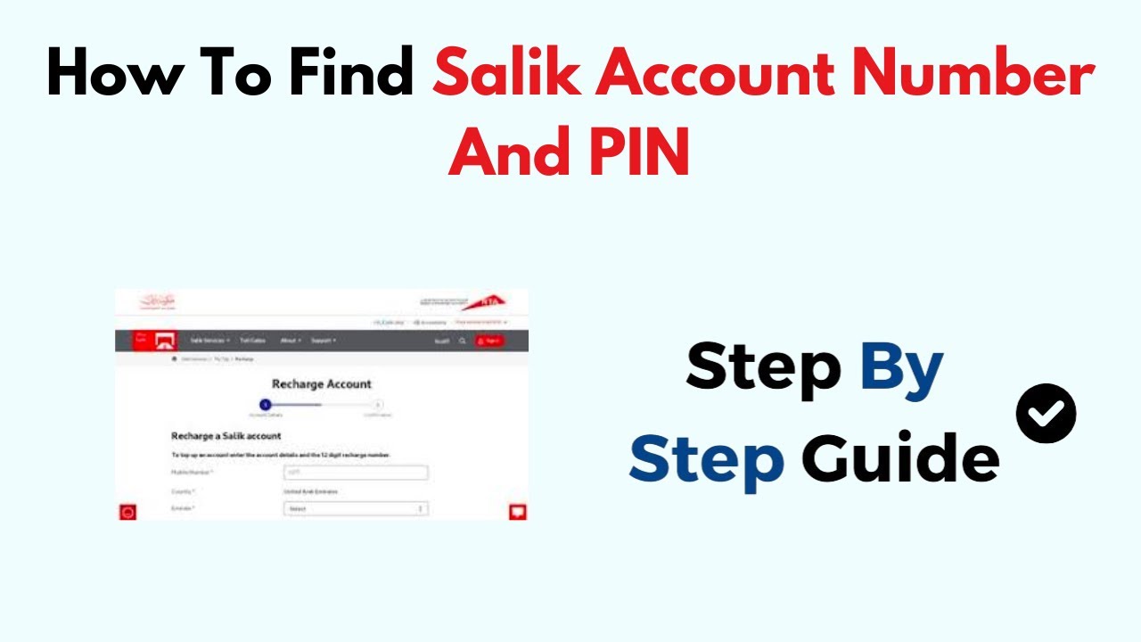 How To Find Salik Account Number And PIN - YouTube