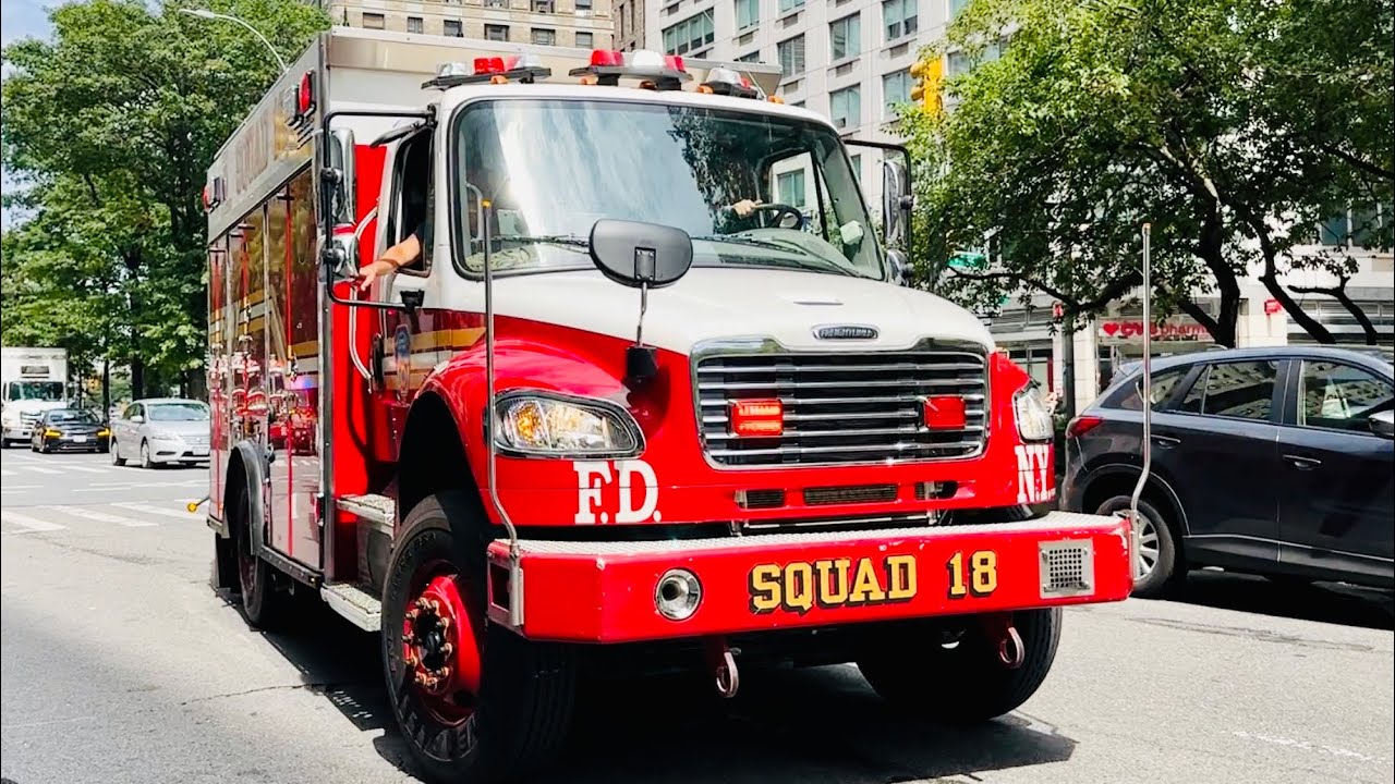 FDNY BOX 1083 ~ FDNY SQUAD 18 IN A SPARE WITH IT’S 2ND PIECE TAKING UP ...