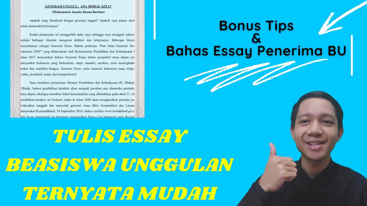 BEASISWA UNGGULAN KEMENDIKBUD - Rahasia Menulis Essay - YouTube