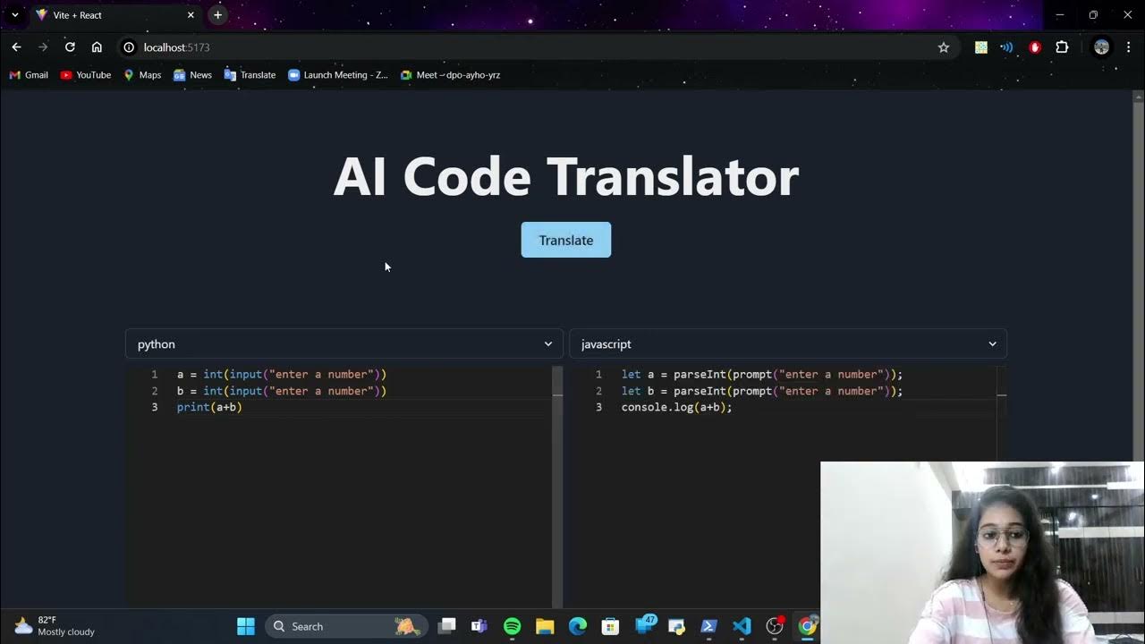Srijani M | AI Hackathon | AI Code Translator - YouTube