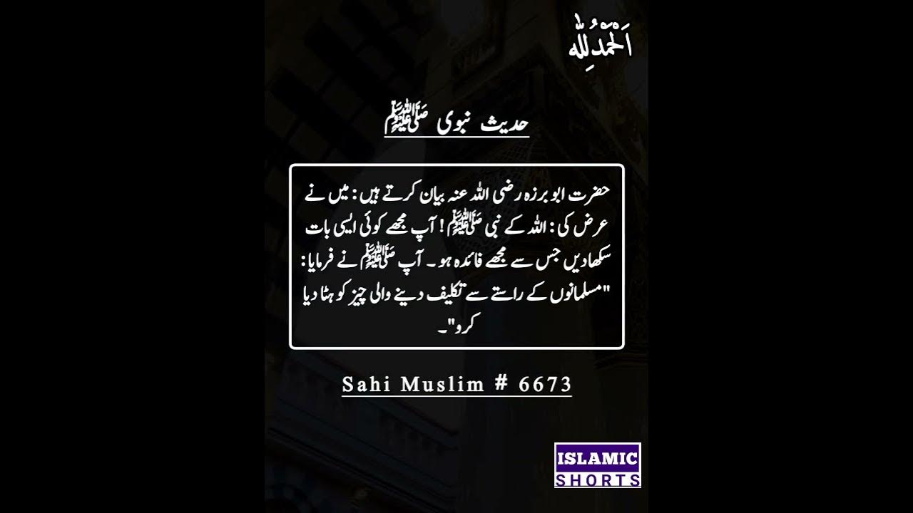 Sahih Muslim # 6673|#hadeethoftheday #islamicshorts #foryou #hadees # ...