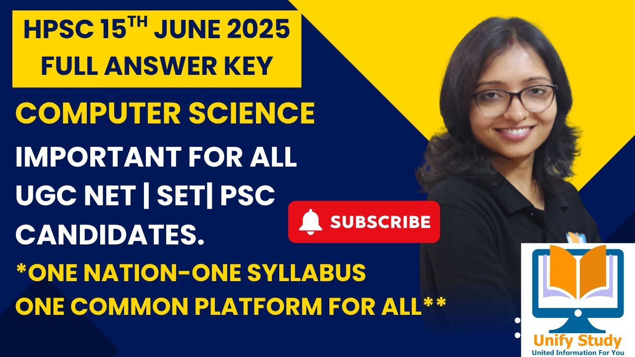 HPSC Answer Key Computer Science-15-06-2025|Haryana Public Service ...