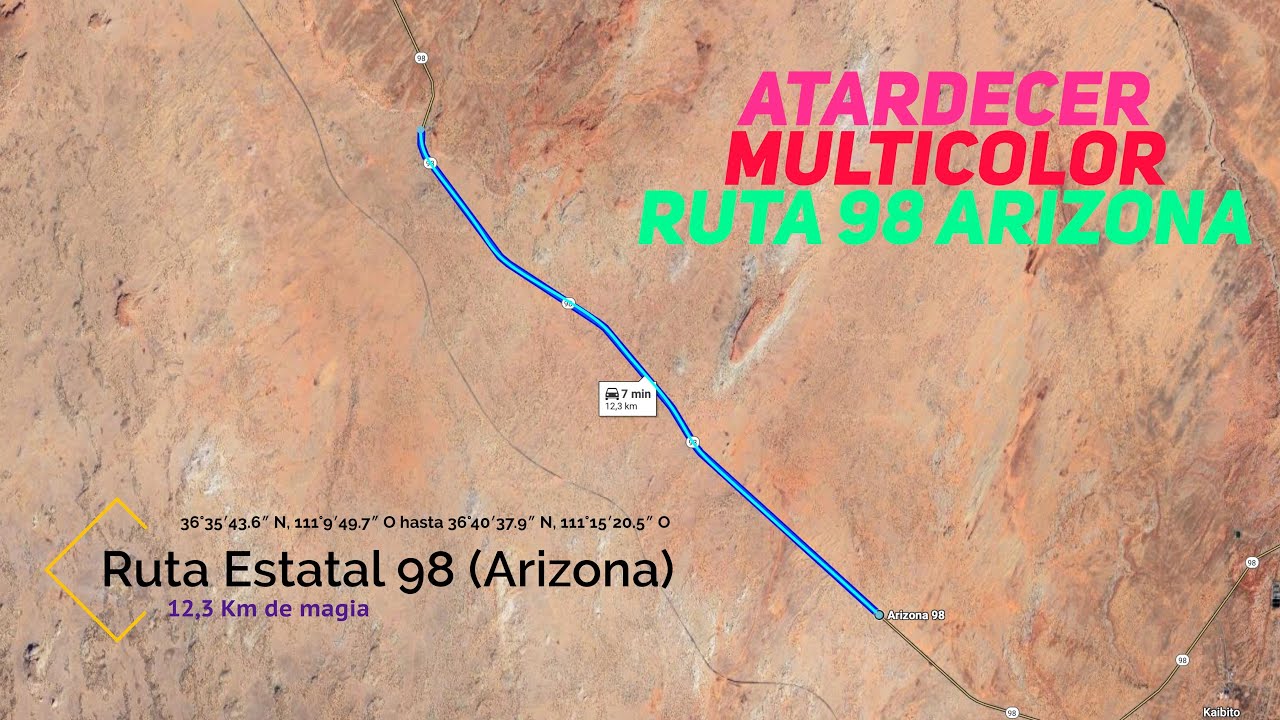 Atardecer multicolor en la ruta 98 de Arizona - YouTube