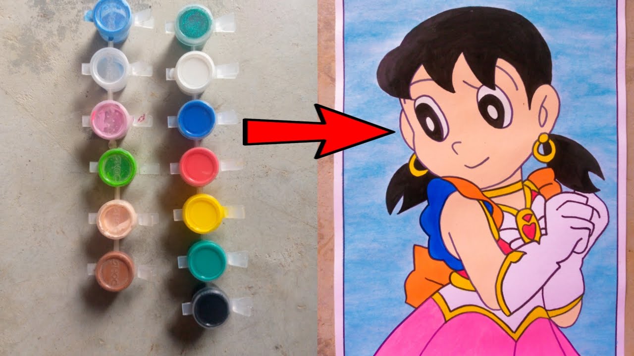 how to draw shizuka face🥰/shizuka easy drawing/cute shizuka drawing🥰👌 ...