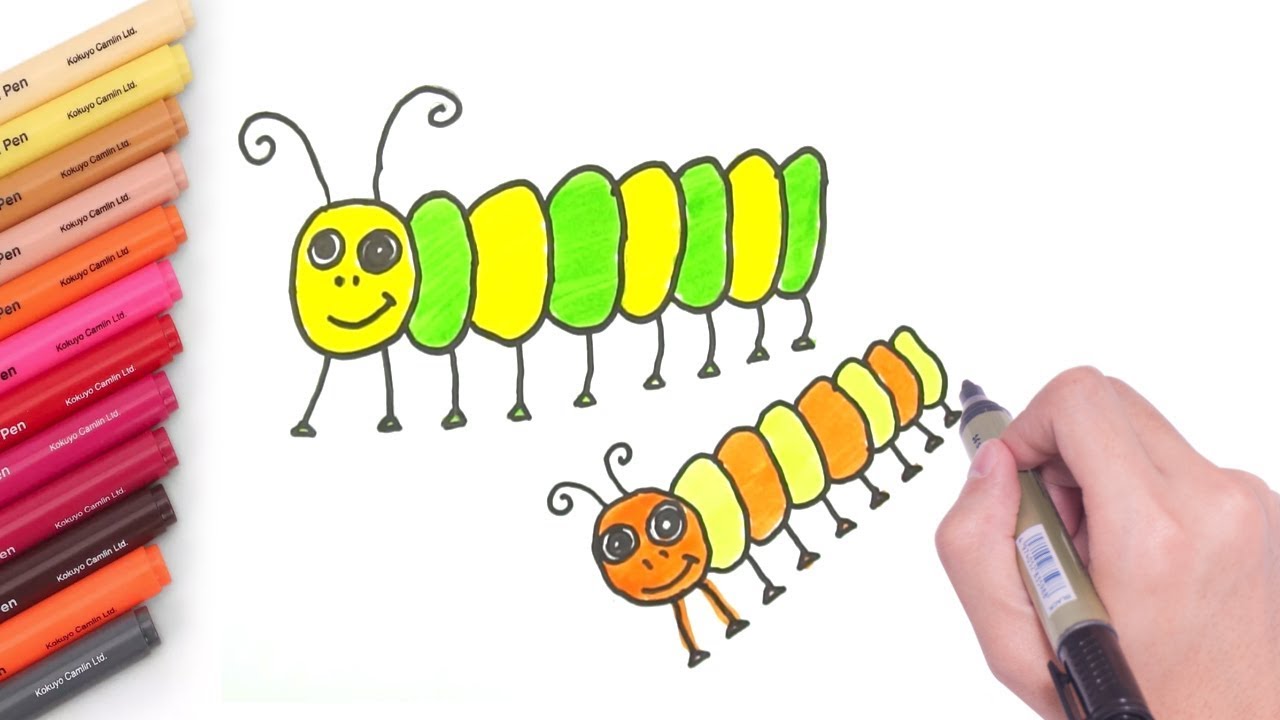 How to draw a Worm Step by Step | Worm Drawing Lesson | Drawing and ...