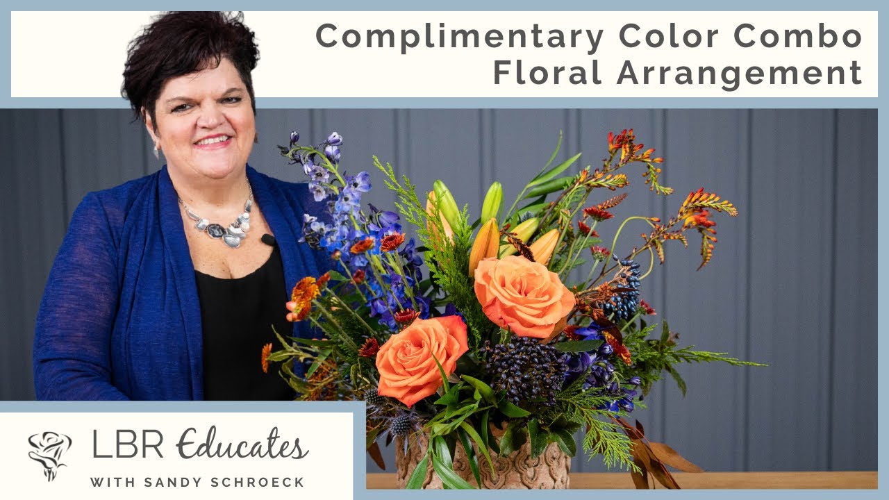 How To Design A Complimentary Color Combo Floral Arrangement - YouTube