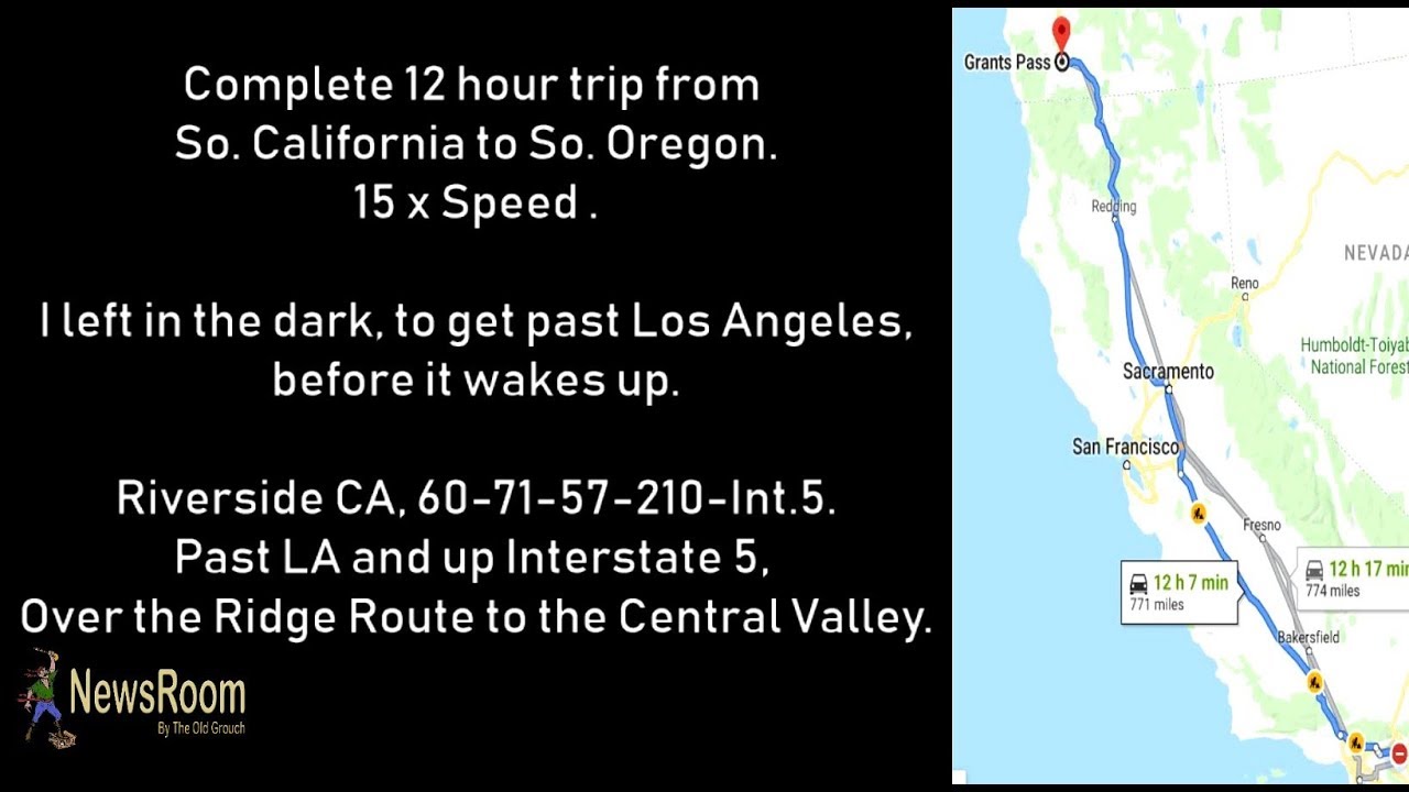 Interstate 5, Complete drive across California. "Time Lapse" from ...