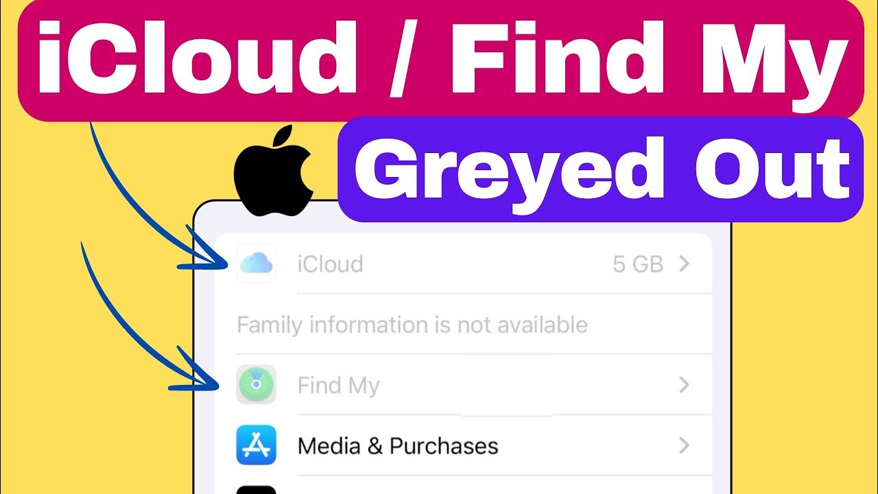 Fix iCloud and Find My Greyed Out in settings on iPhone (iOS 18) - YouTube