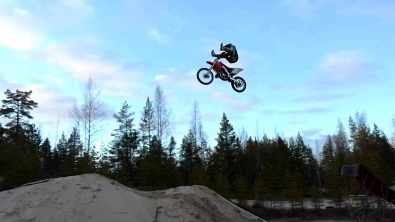 FMX ramp jumps and other random riding - YouTube