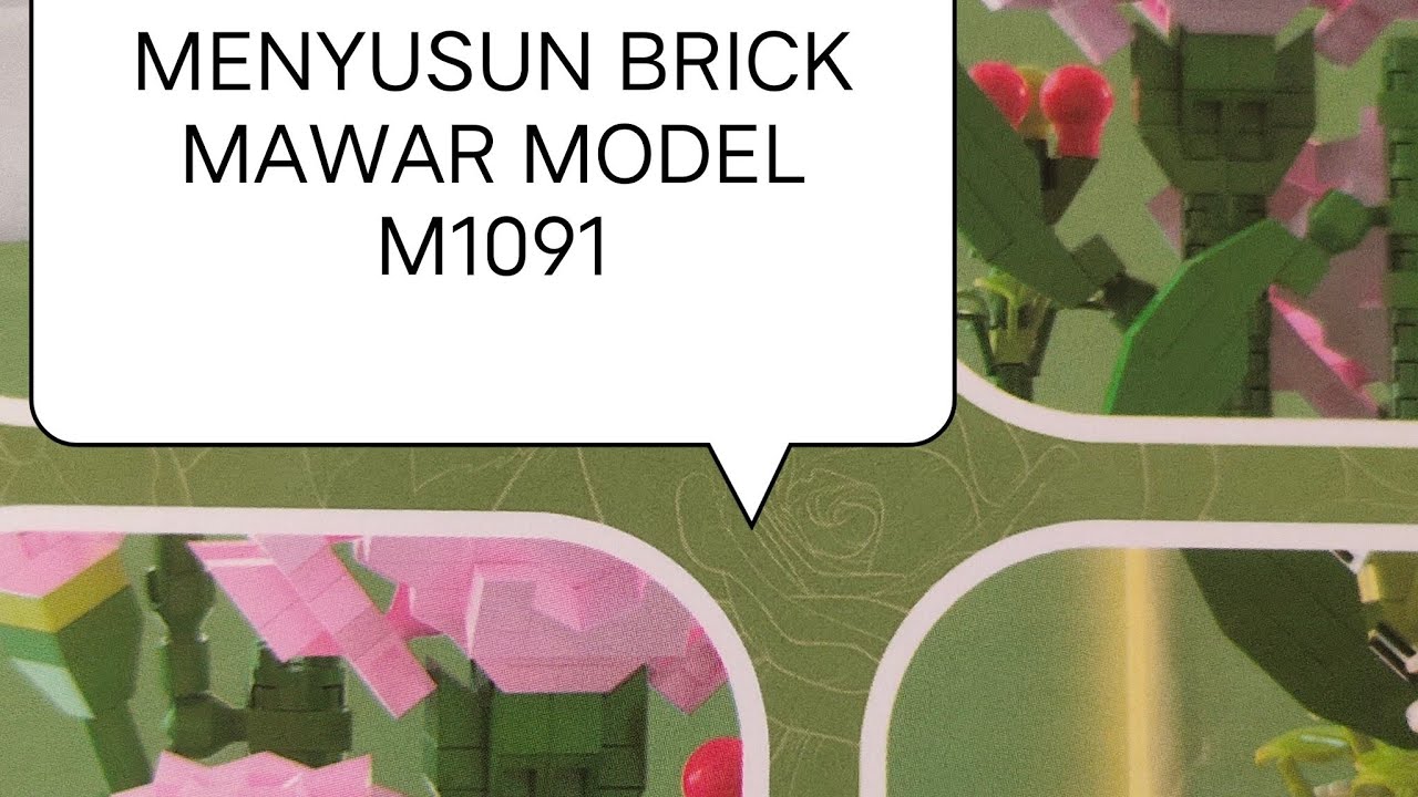MENYUSUN BRICK BUNGA MAWAR MODEL M-1091 - YouTube