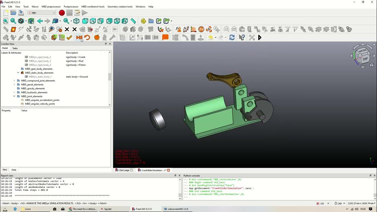 Solving assembly plus MBD simulation - YouTube